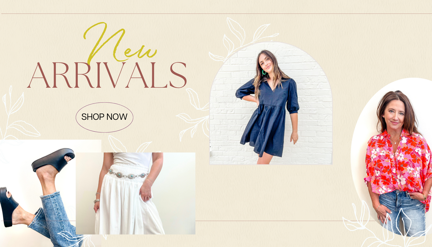 On trend women's clothes and fashion accessories.